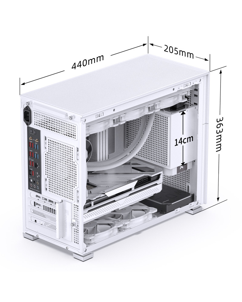 Корпус Jonsbo D31 Std White без БП боковая панель из закаленного стекла Mini Itx Micro Atx белый