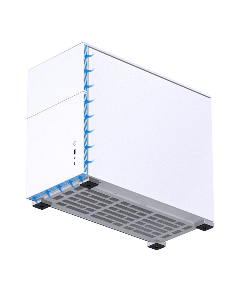 Корпус Jonsbo D31 Std White без БП боковая панель из закаленного стекла Mini Itx Micro Atx белый