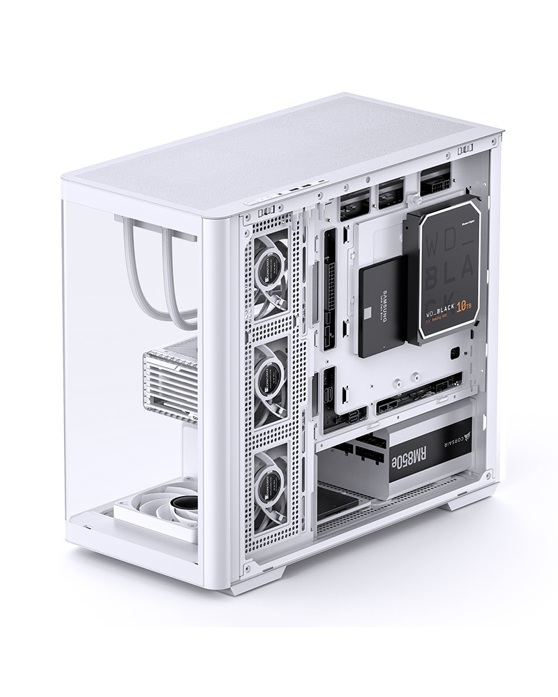 Корпус JONSBO D300 White без БП, боковая панель из закаленного стекла ...